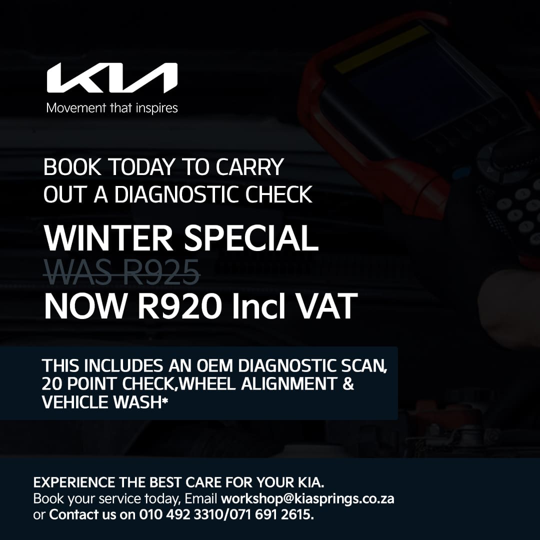 Book a Service - Kia Service Centre - Kia Springs Dealersip